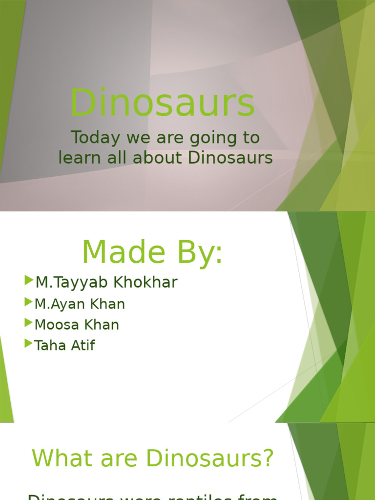 Dinosaurs | PDF