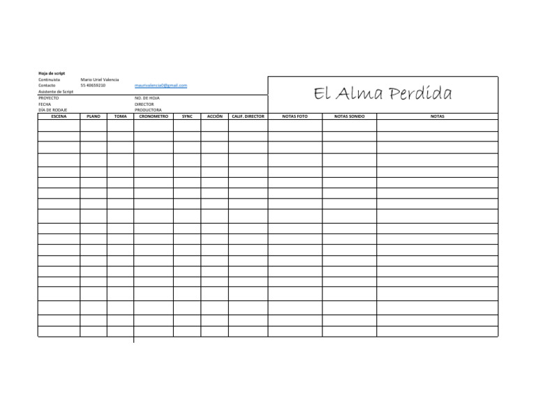 Reporte de Script (Plantilla) | PDF