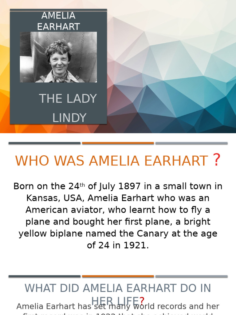 Amelia Earhart: Life and Legacy | PDF