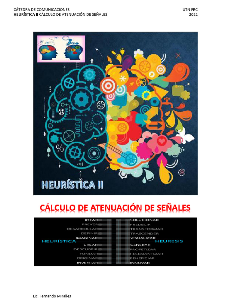 Heurística Ii Cálculo de Atenuación Deseñales 2022 Con Respuestas | PDF | Decibel | Ingenieria ...