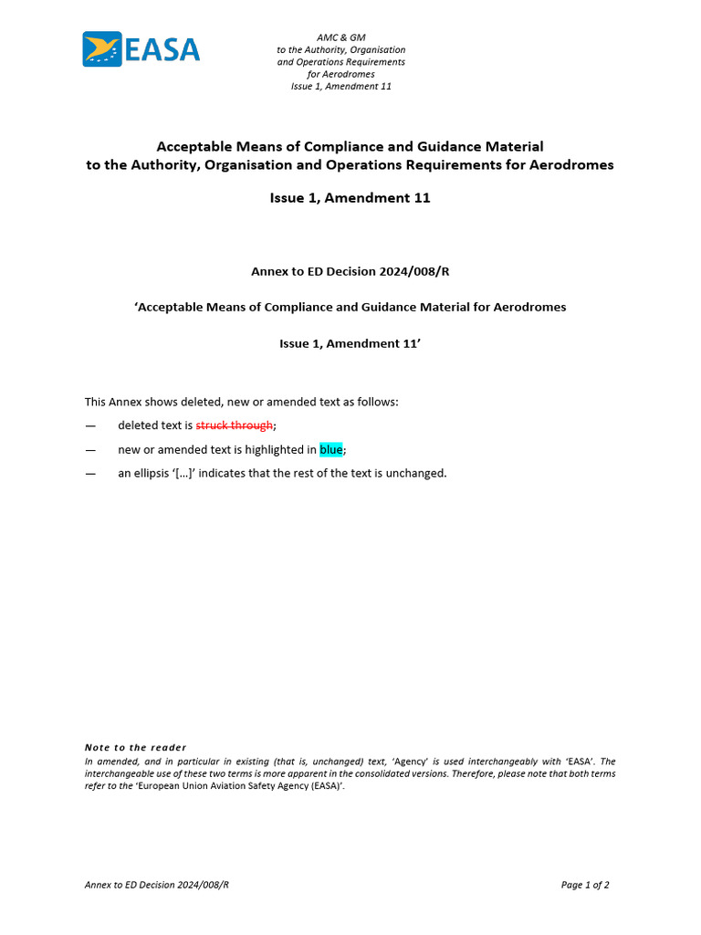 Annex To Ed Decision 2024-008-r Adr V10for Publication | PDF | Air ...
