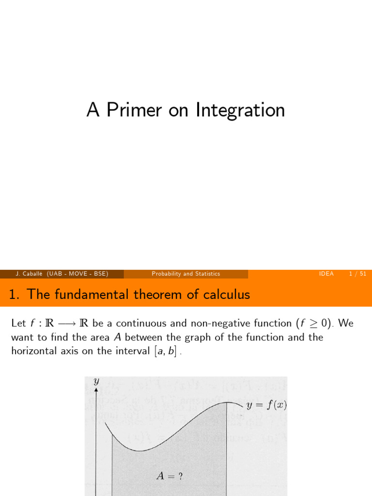 Integration Primer Pdf Integral Function Mathematics 
