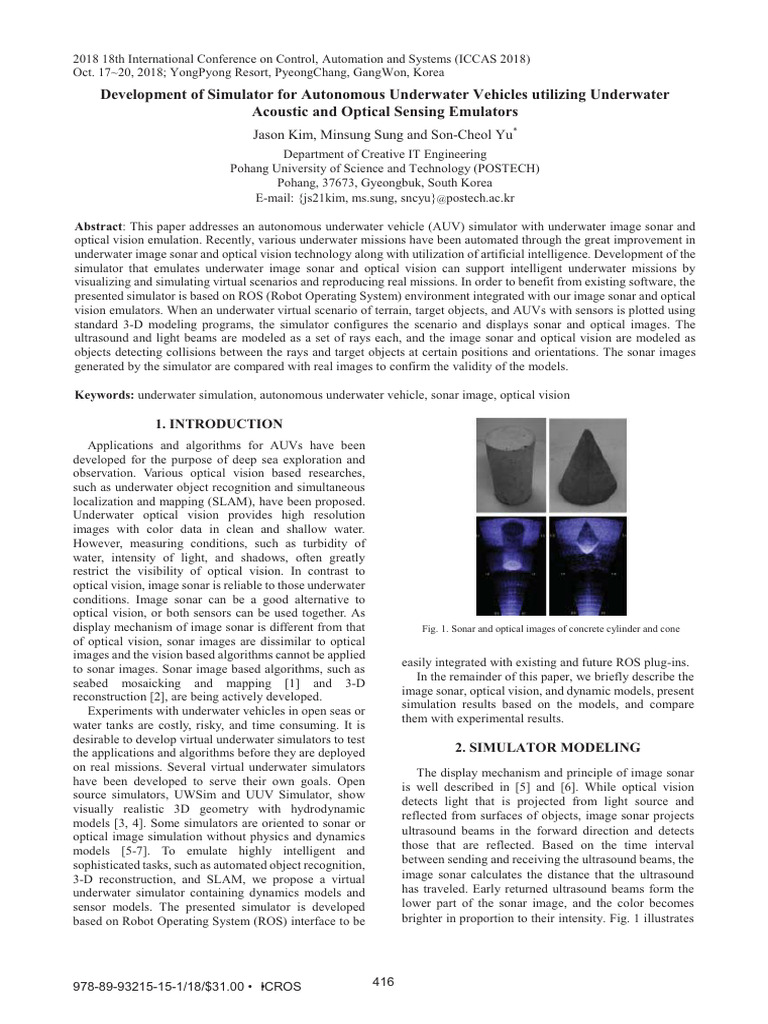 Development of Simulator For Autonomous Underwater Vehicles Utilizing ...