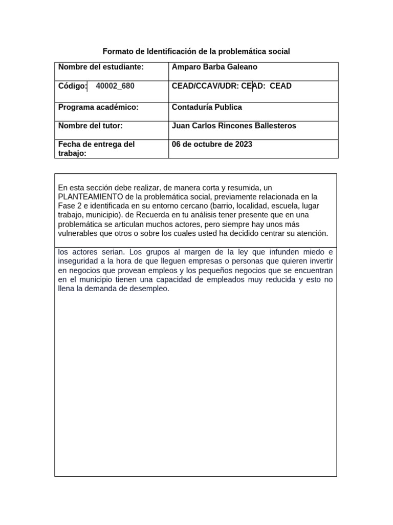 Amparo Barba Galeano 40002 - 680 Fase 3 | PDF | Empleo | Desempleo