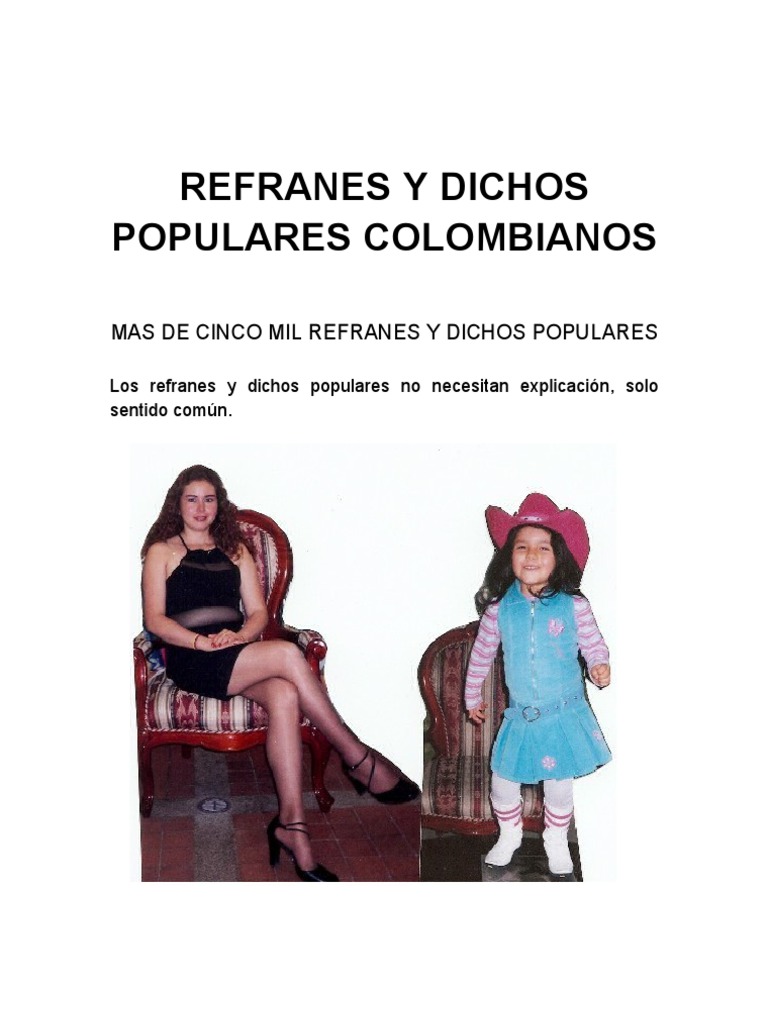 Refranes y Dichos | PDF | Colombia | Diablo