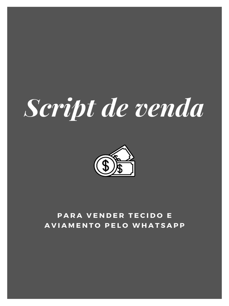 Script de Venda Whatsapp | PDF | Linguagem de script