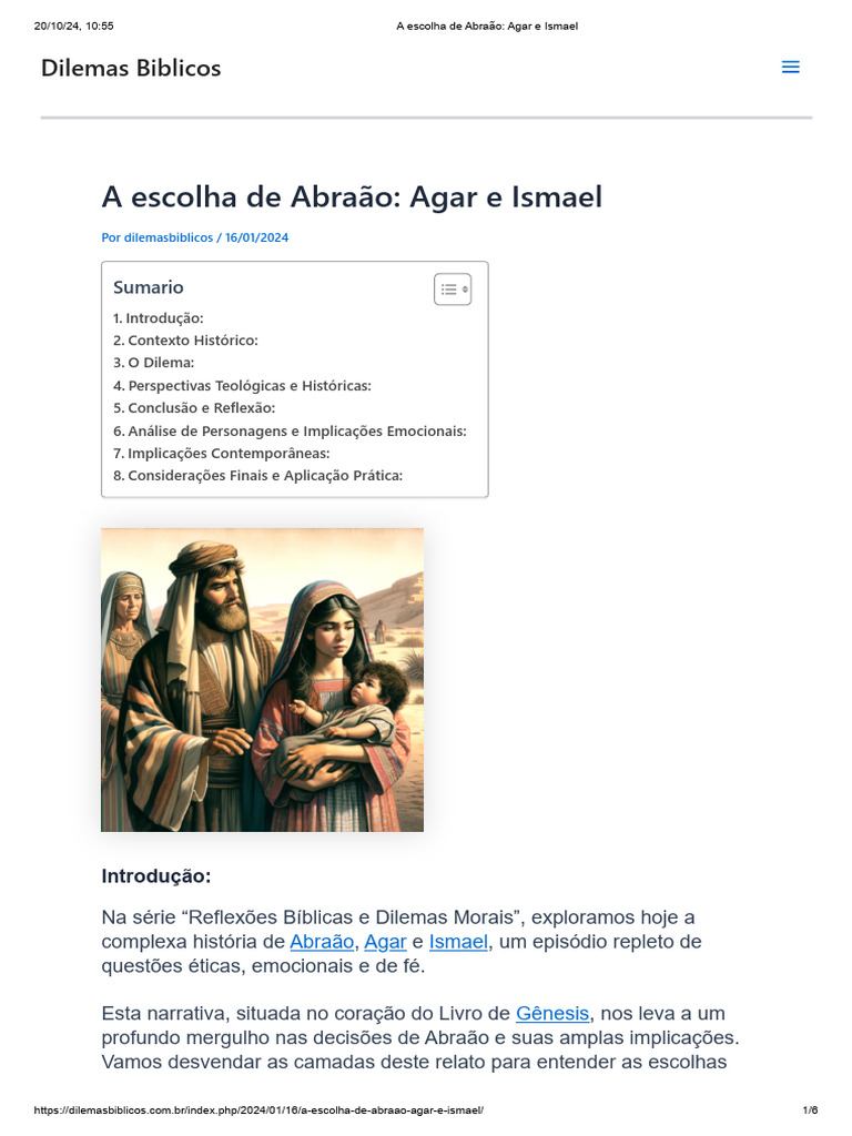 A escolha de Abraão_ Agar e Ismael | PDF | Abraão | Ismael