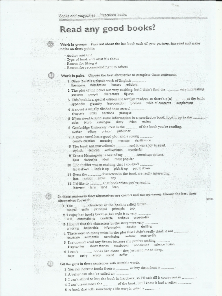 Read Any Good Books | PDF