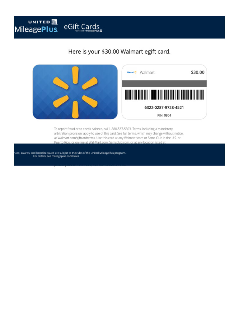 MileagePlus Egift Cards | PDF
