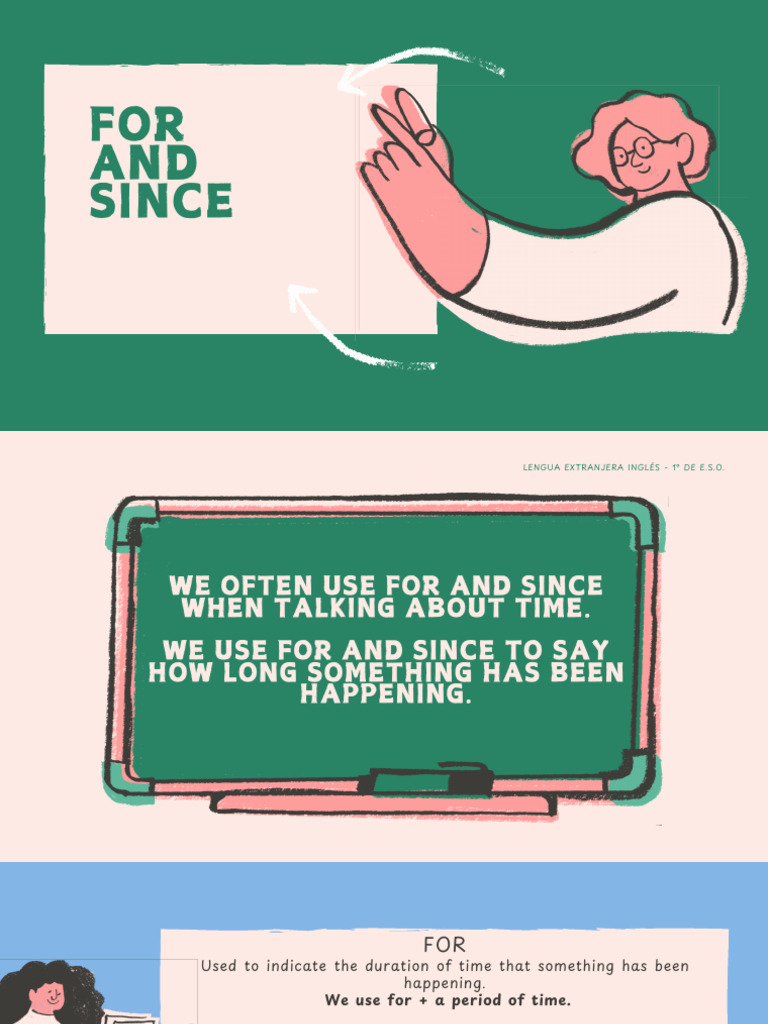 Using "For" and "Since" in English | PDF