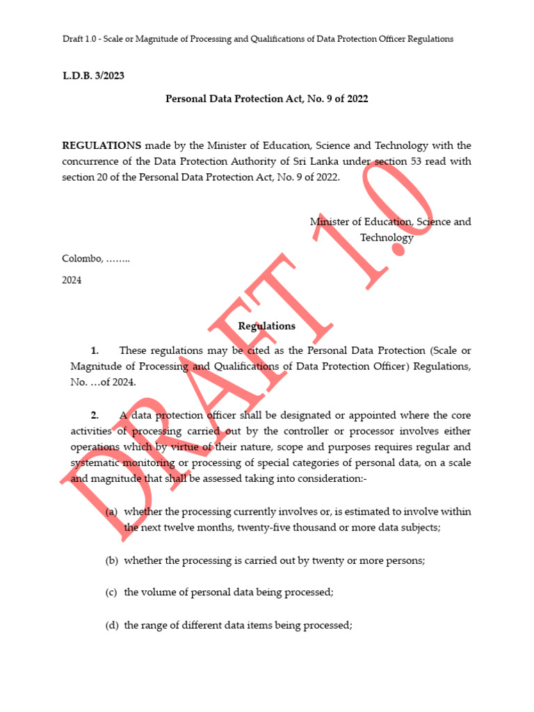 DPO Regulations: Scale and Qualifications | PDF | Information Privacy ...