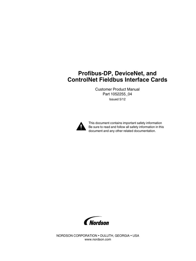 Profibus DP, Devicenet, and Controlnet Fieldbus Interface Cards | PDF | Safety | Polyurethane