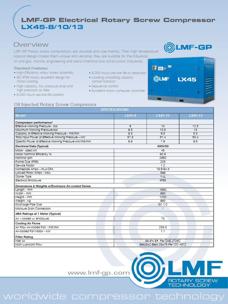 Pmac 0042 LMF GP LX45 8 10 13 | PDF | Electric Motor | Manufactured Goods