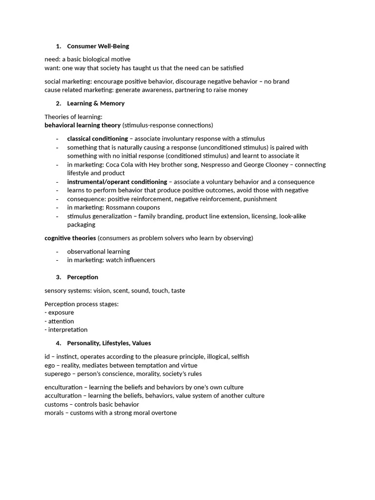 Consumer Behavior summary | PDF | Attitude (Psychology) | Power (Social ...