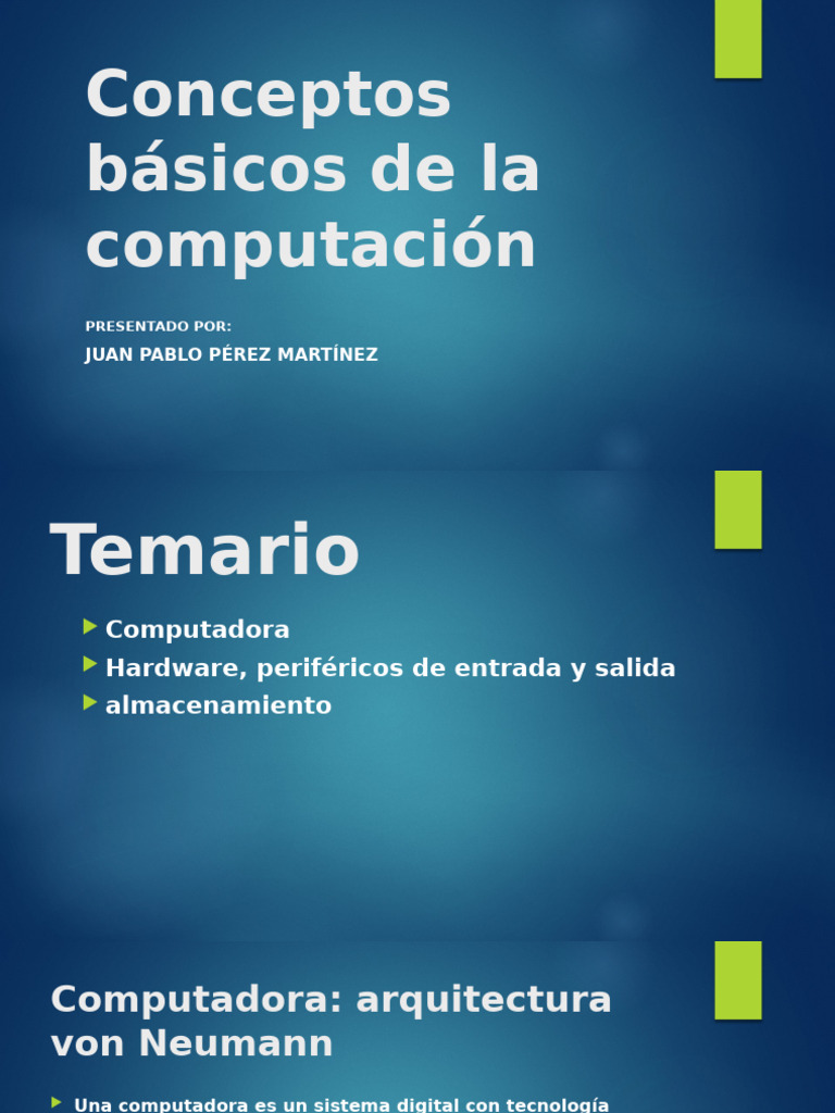 Conceptos Básicos de La Computación | PDF | Hardware de la computadora ...