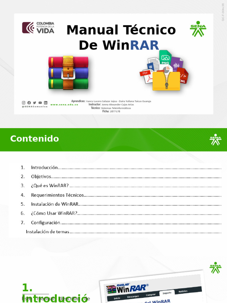 Manual Tecnico Winrar V2 | PDF | Botón (Computación) | Archivo de computadora