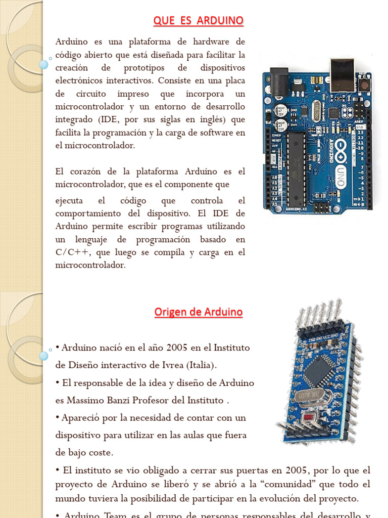 Presentacion Intro Arduino | PDF | Informática