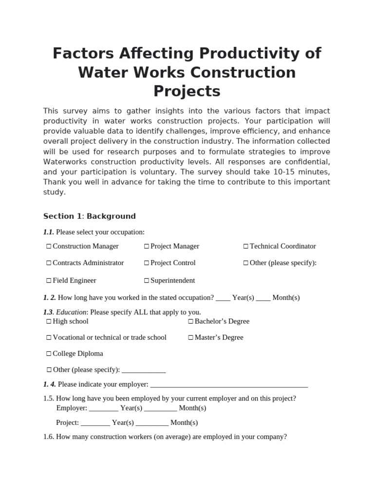 Project Level Questionarie | PDF | Specification (Technical Standard ...