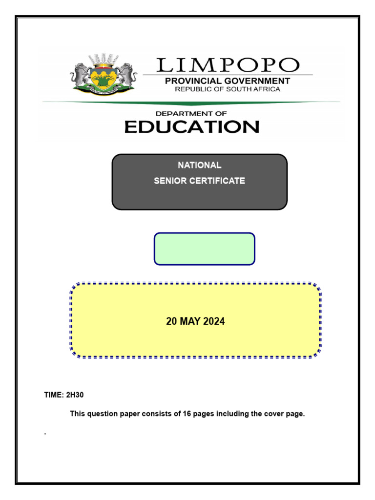 2024 - 05 - 20 - LIM - LFSC - Midyear Exam - Gr10 - QP - ENG | PDF ...