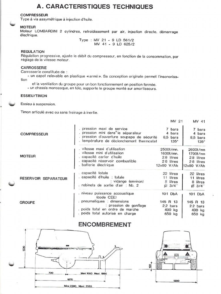 Maco Meudon MV21 MV41 Fonctionnement Et Procedures Reglage | PDF