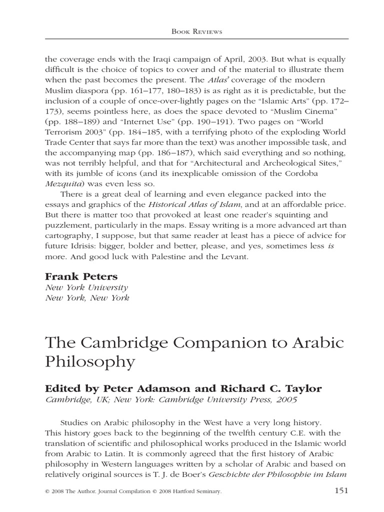 Peter Adamson Richard C Taylor Ed The C | PDF | Islamic Philosophy