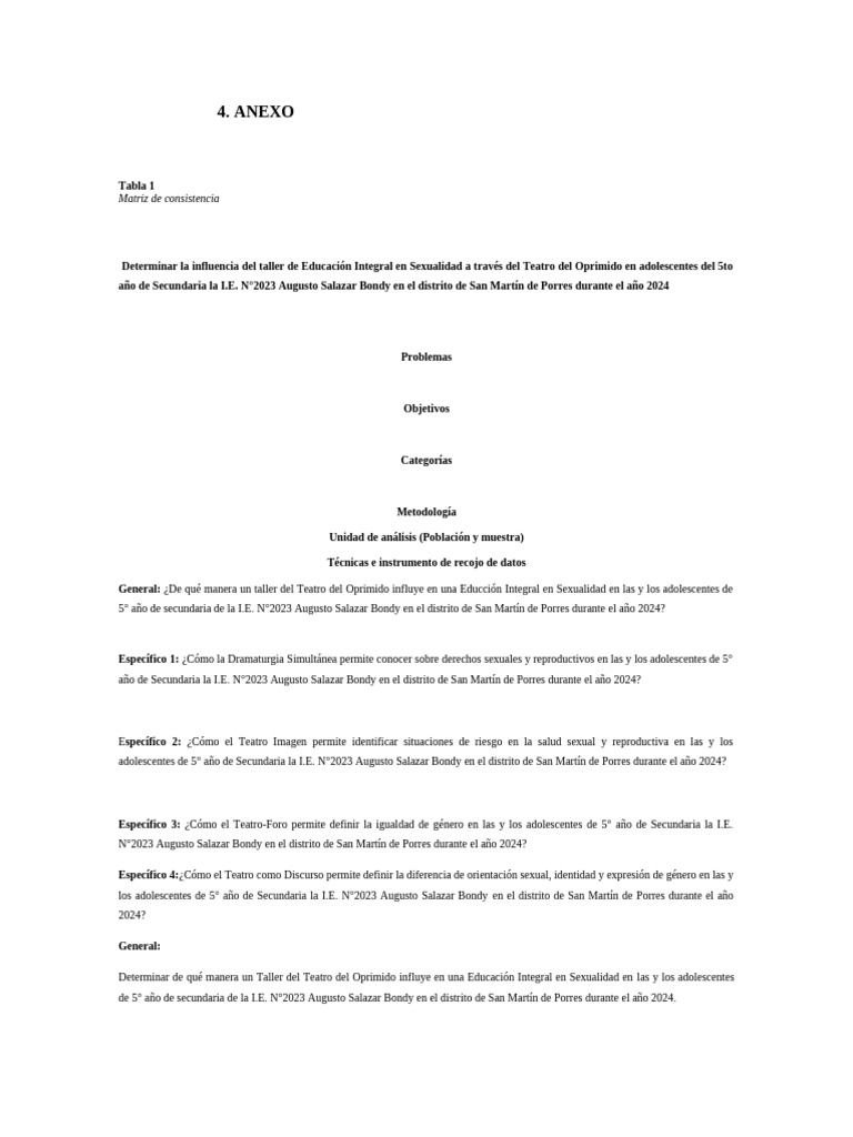 Matriz | PDF | La sexualidad humana