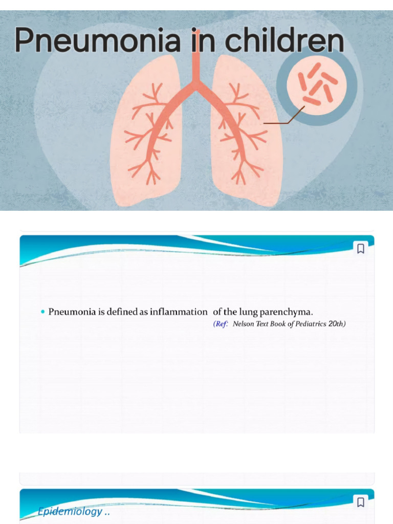 Pneumonia in Children | PDF