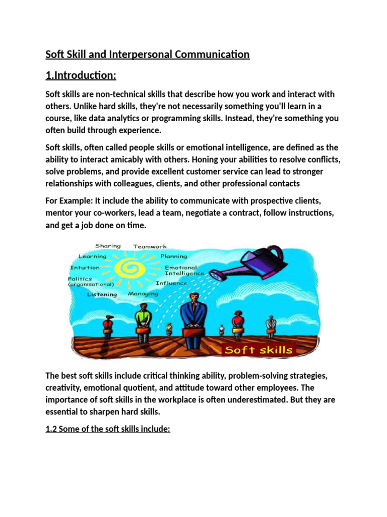 Soft Skill and Interpersonal Communication Notes | PDF | Communication ...