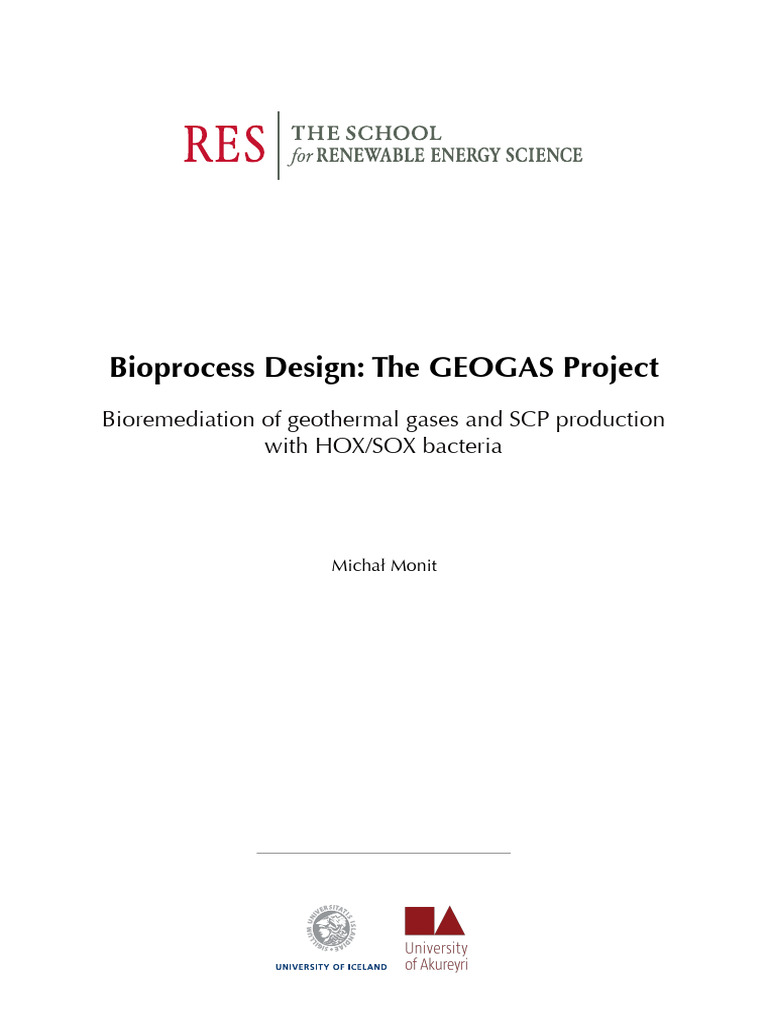 GEOGAS Project: Bioremediation & SCP Production | PDF | Diffusion | Gases
