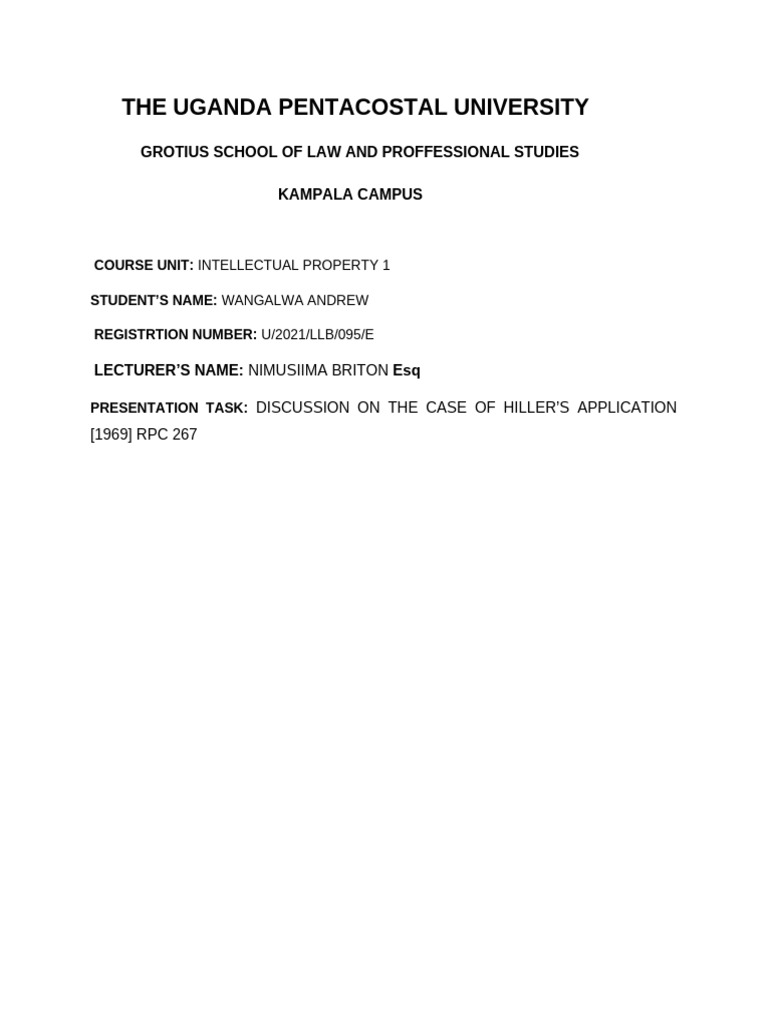 Andrew Ip Presentation On Hiller's Application | PDF | Patent ...