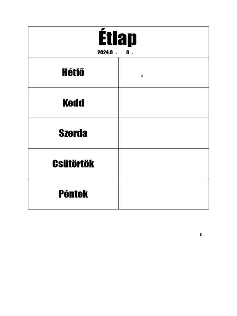 Étlap | PDF