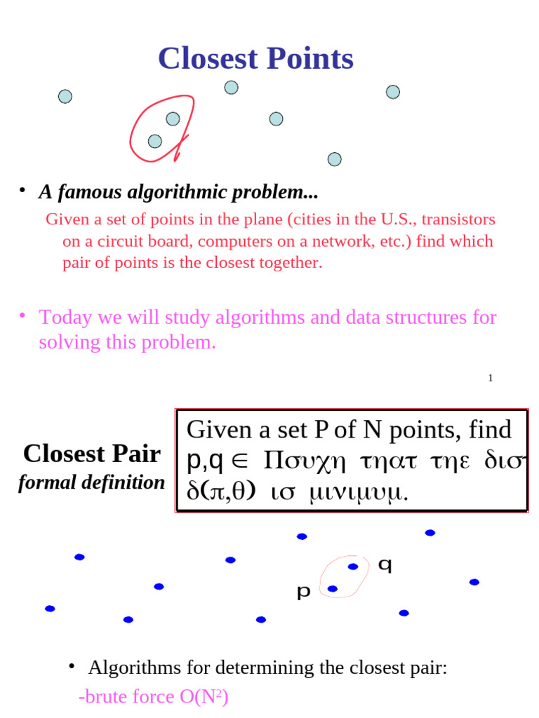 ClosestPair | PDF | Time Complexity | Computer Programming