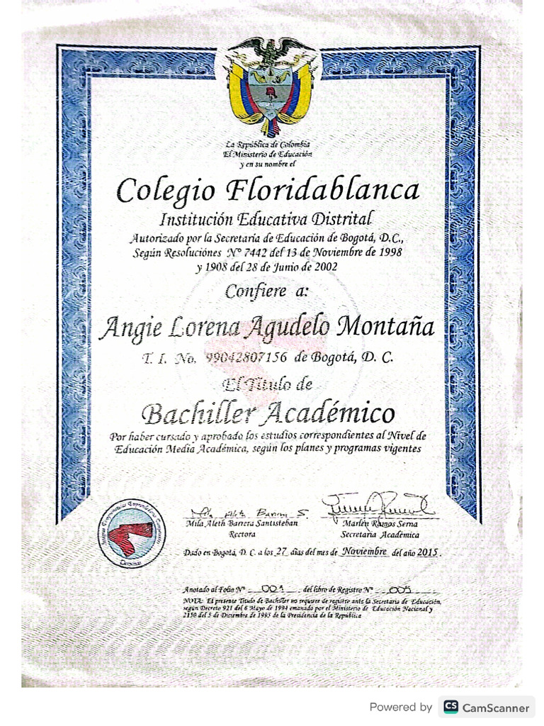 Acta Bachiller | PDF