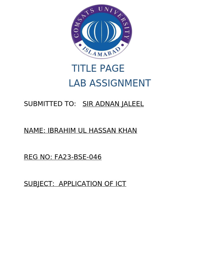 Ict Assignment | PDF