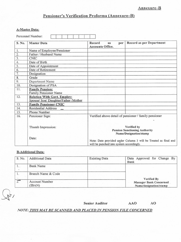 M Tahir Annexure B Form Blank | PDF