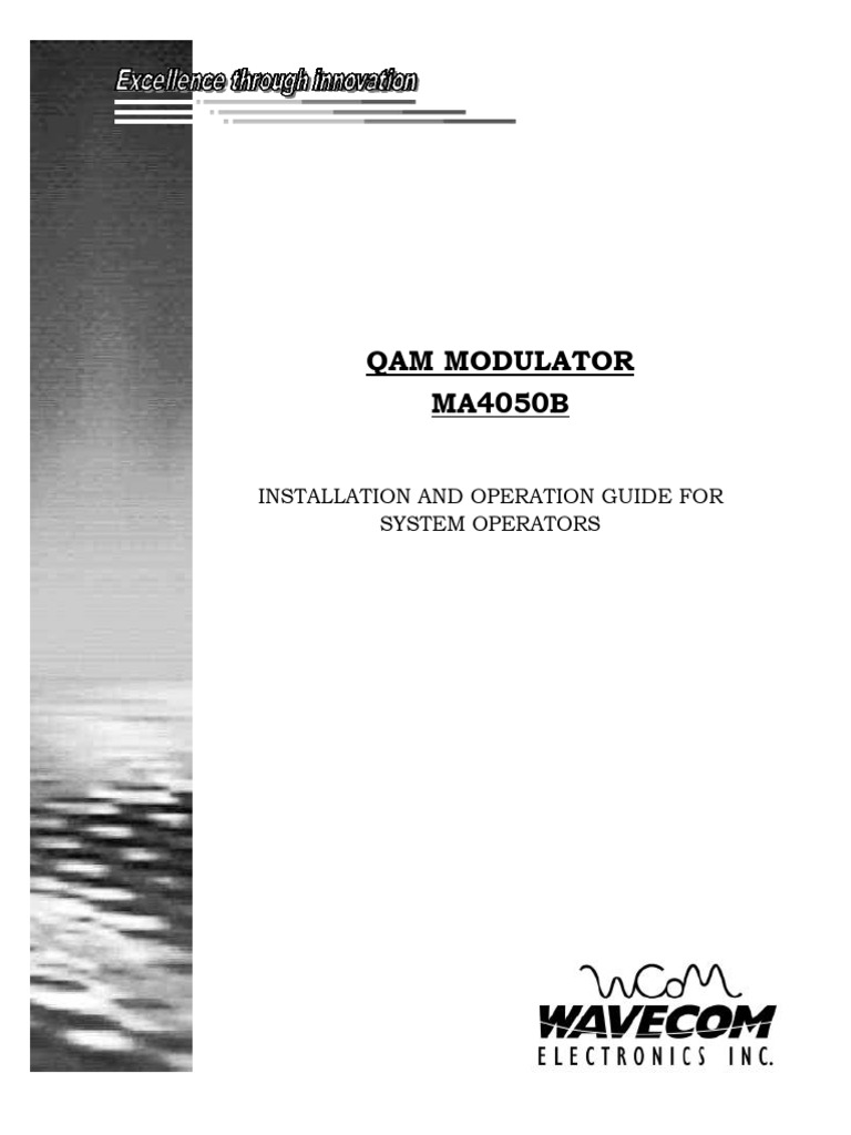 WAVECOM MA4050B Manual | PDF | Modulation | Cable Television
