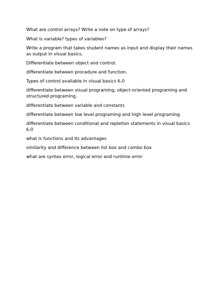 What Are Control Arrays | PDF
