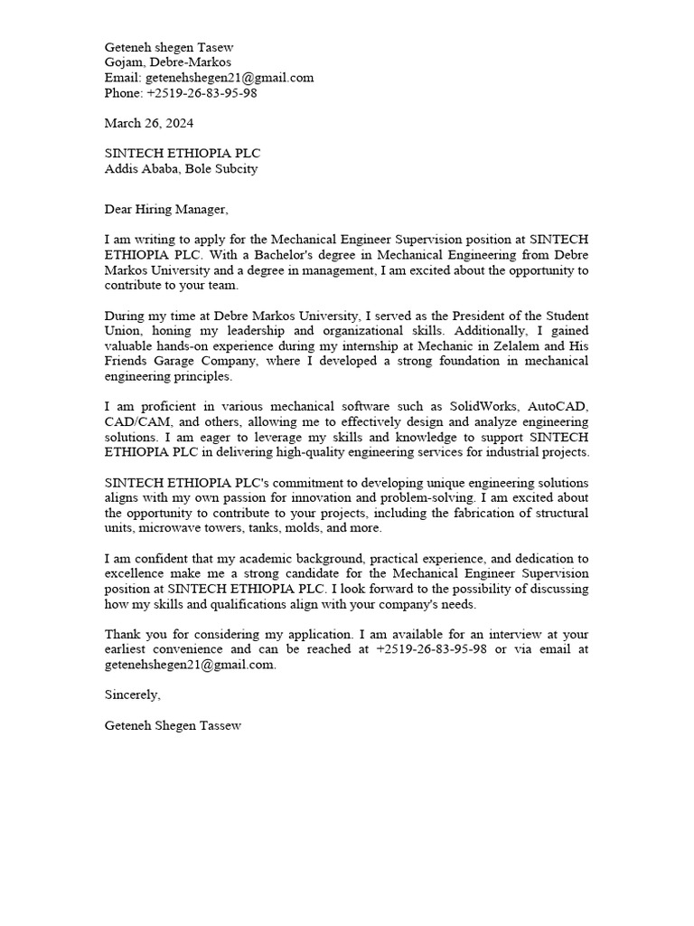 get resume letter for job | PDF