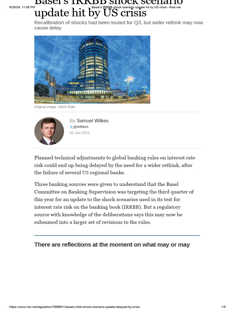 Basel's IRRBB Shock Scenario Update Hit by US Crisis | PDF | Banks ...