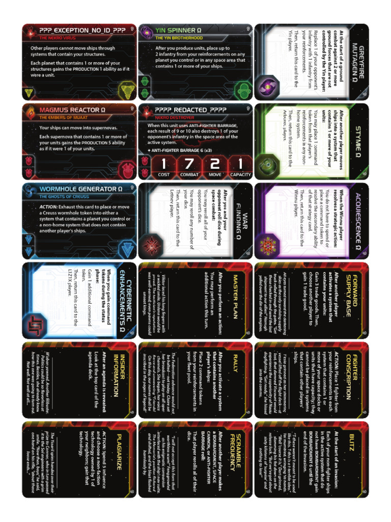 TWI Codex v1 Cards | PDF