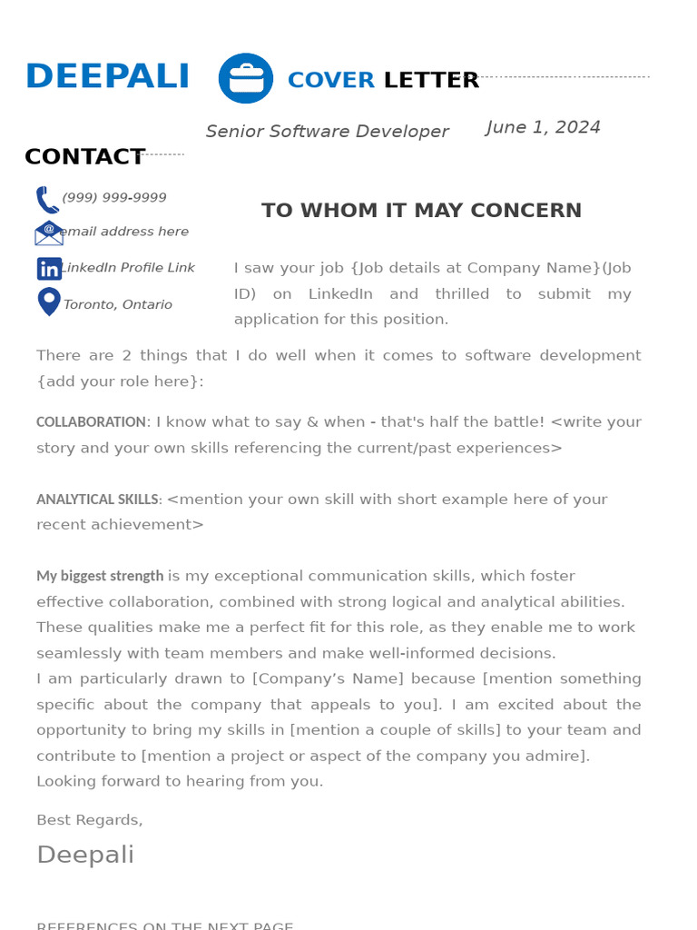 Deepali: Letter | PDF | Linked In