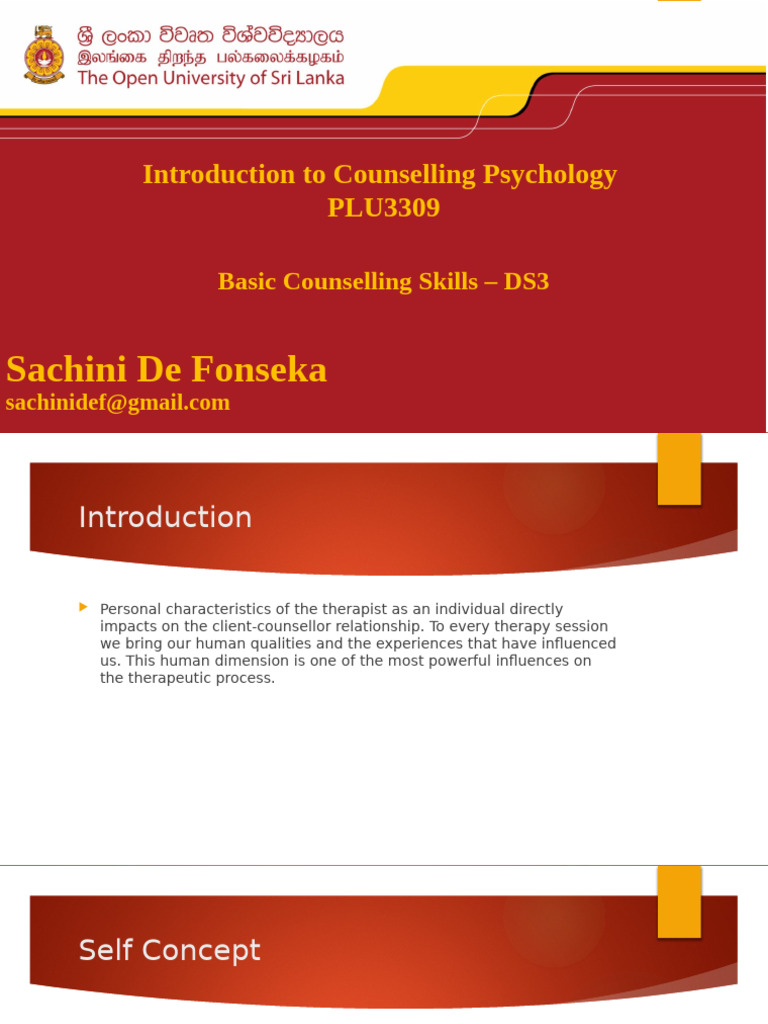 Basic Counselling Skills - DS 3 | PDF | Nonverbal Communication ...