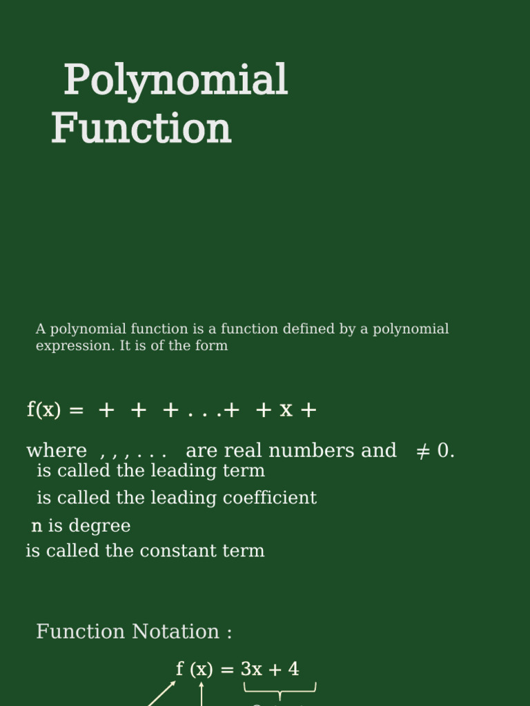 Polynomial Function 1 | PDF | Factorization | Polynomial