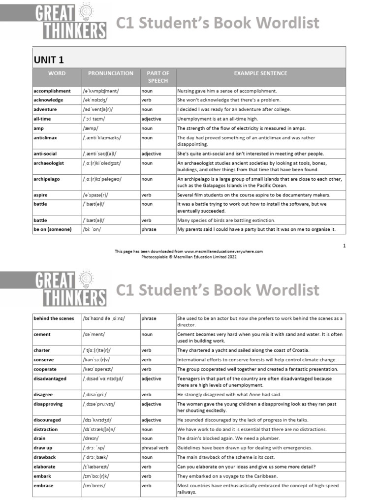 GT C1 English | PDF | Adjective | Verb