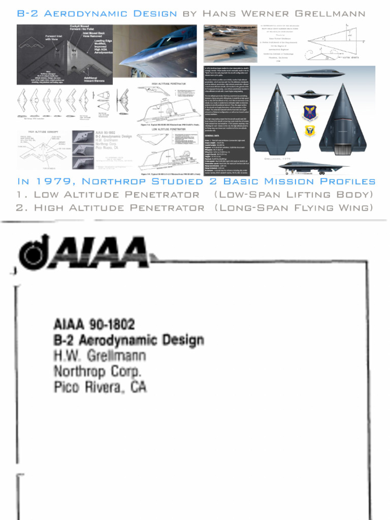 B-2 Aerodynamic Design by Hans Werner Grellmann | PDF | Aerodynamics ...