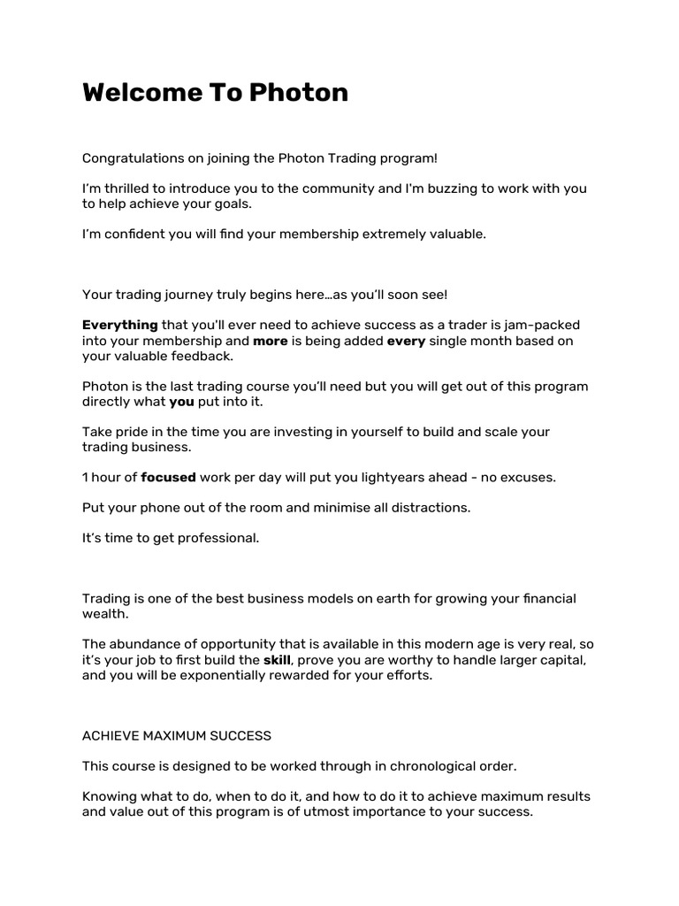 1. Welcome To Photon | PDF