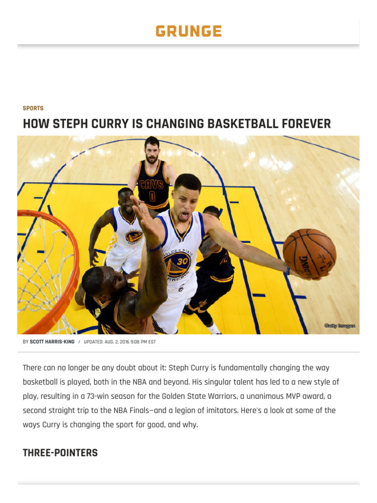 How Steph Curry Is Changing Basketball Forever | PDF | Basketball ...