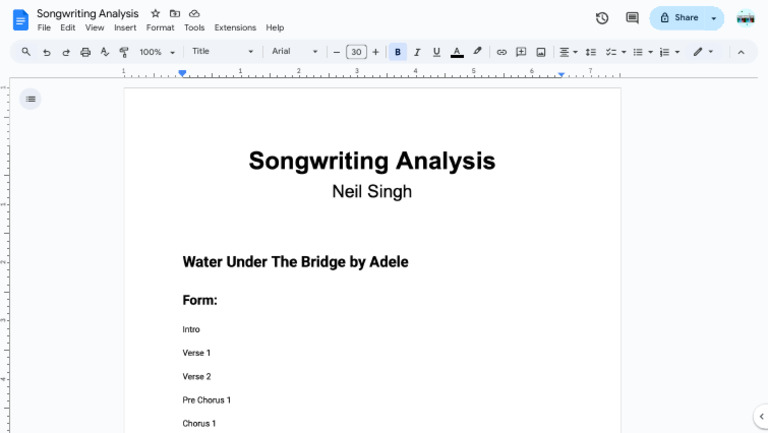 Songwriting Analysis | PDF