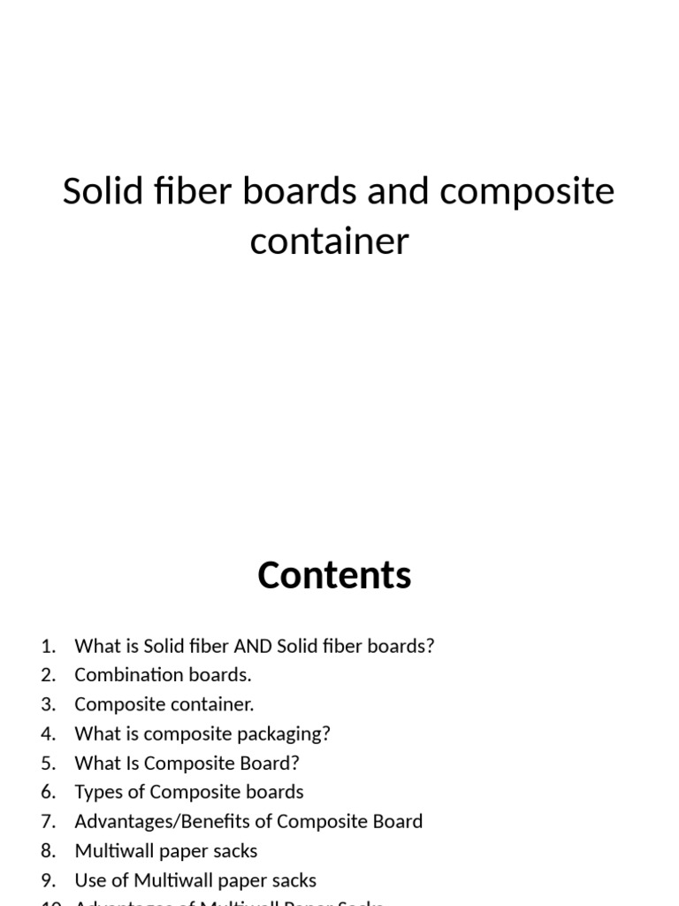 Solid Fiber Boards and Composite Container | PDF | Wood | Paper