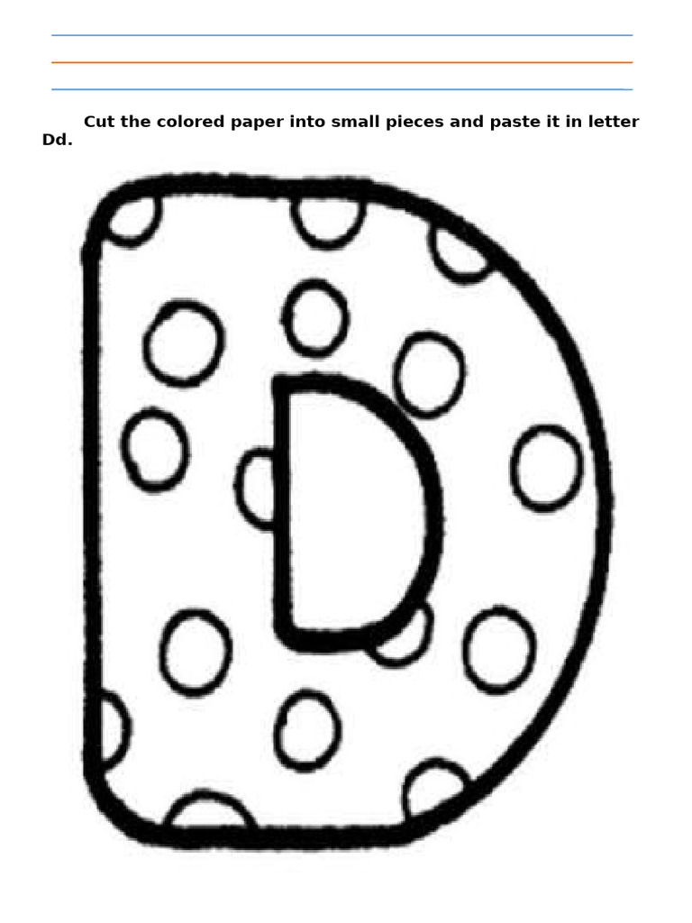 Cut The Colored Paper Into Small Pieces and Paste It in Letter DD | PDF